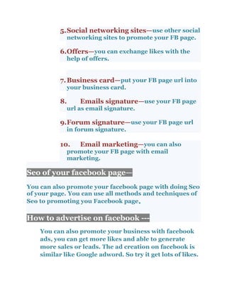 Facebook promotion plan | DOCX | Social Networking | Internet