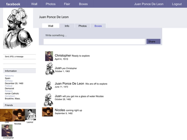 Facebook sample page | PPT