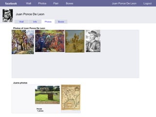 Facebook sample page | PPT