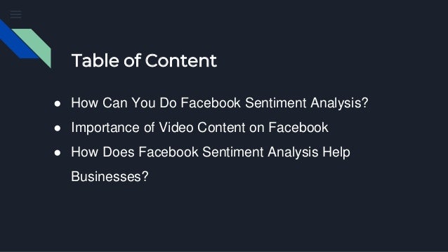 Facebook Sentiment Analysis | PPTX