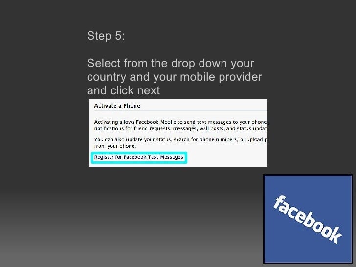 How to update your Facebook status with a text message
