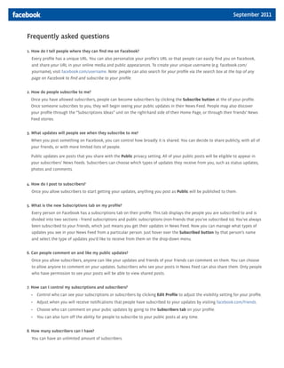 Facebook subscribe button | PDF