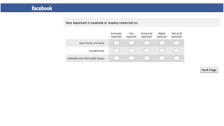 Facebook Survey Questions | PPTX