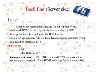 Facebook[The Nuts and Bolts Technology] | PPT