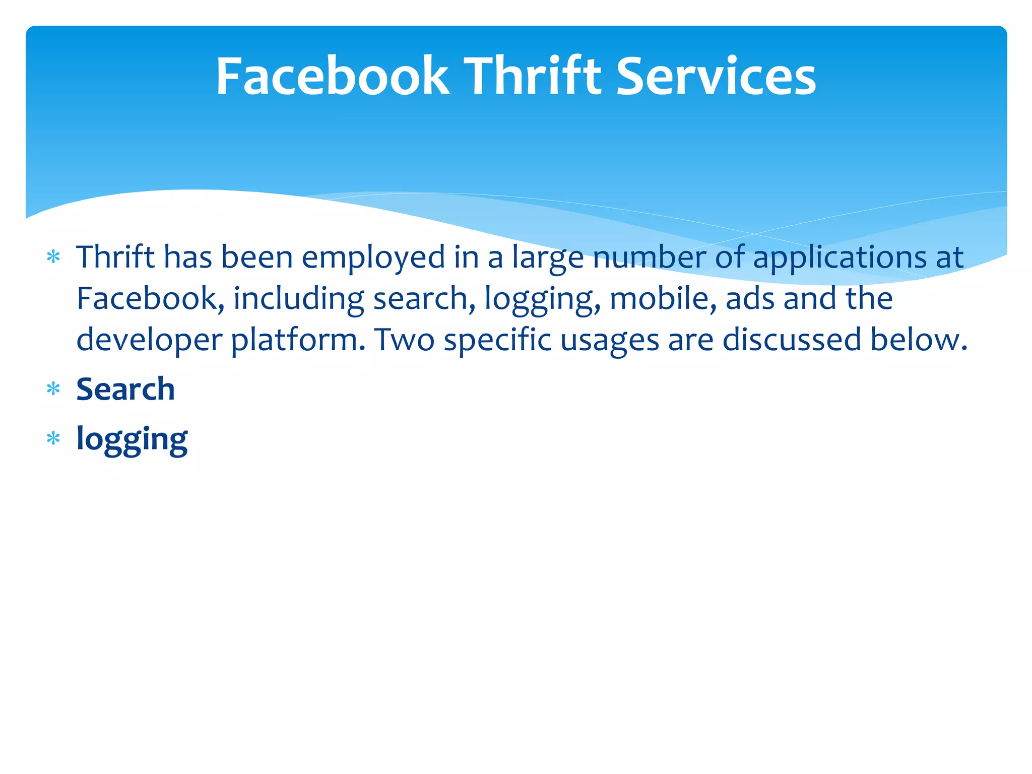 Facebook thrift | PPTX