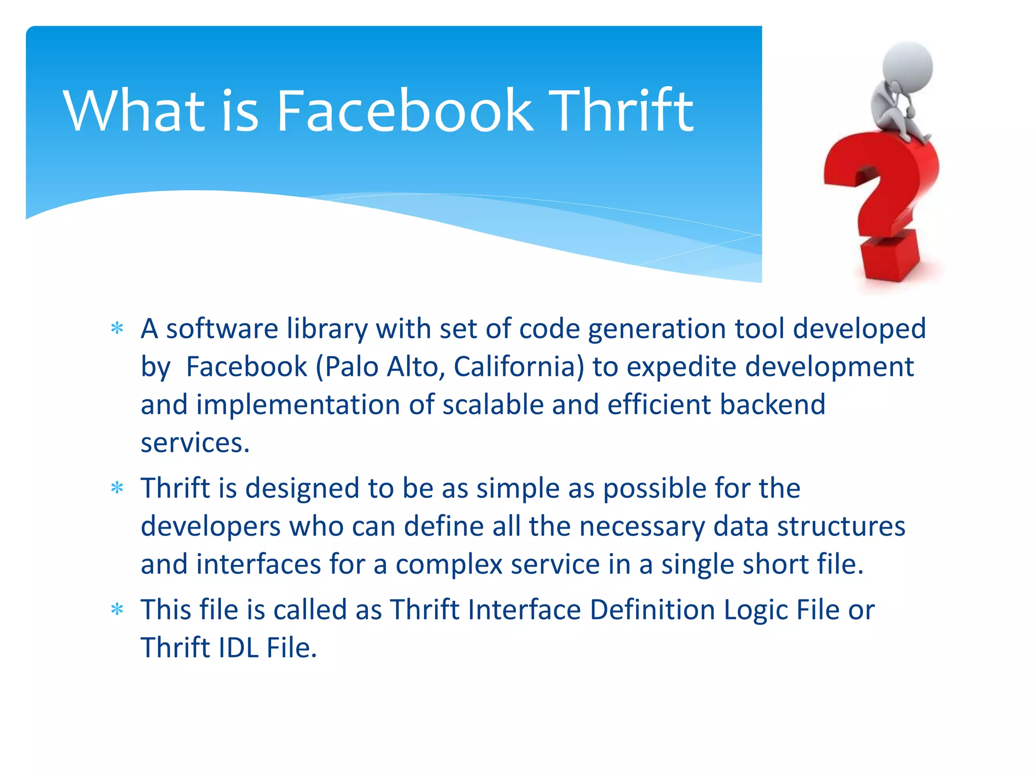 Facebook thrift | PPTX