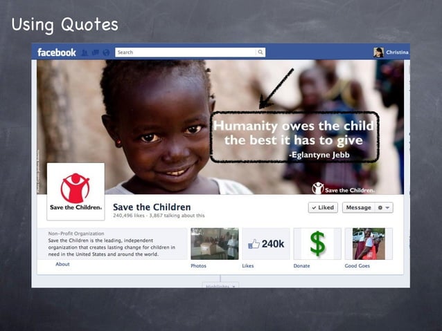 Facebook Timeline Examples from Nonprofits | PPT