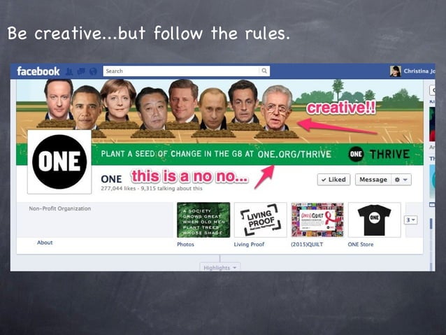 Facebook Timeline Examples from Nonprofits | PPT