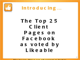 Facebook top 40 Fan Pages | PPT