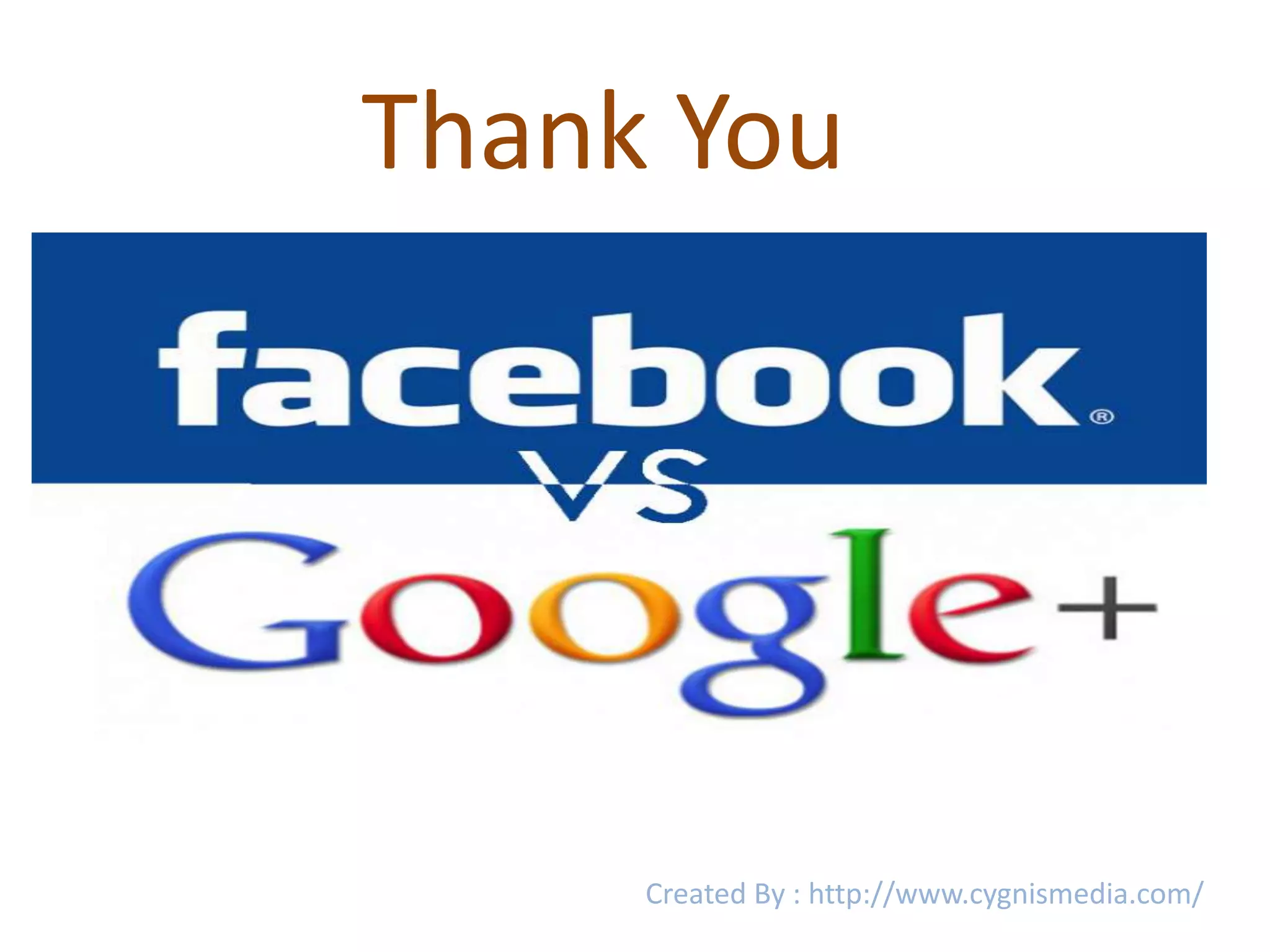 Facebook vs google+ | PPT
