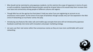 Facebook vs mixi | PPT