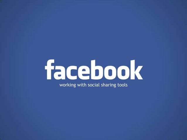 Facebook - social sharing tools | PPT