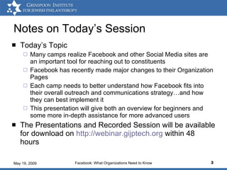Facebook What Organizations Need To Know Detailed | PPT