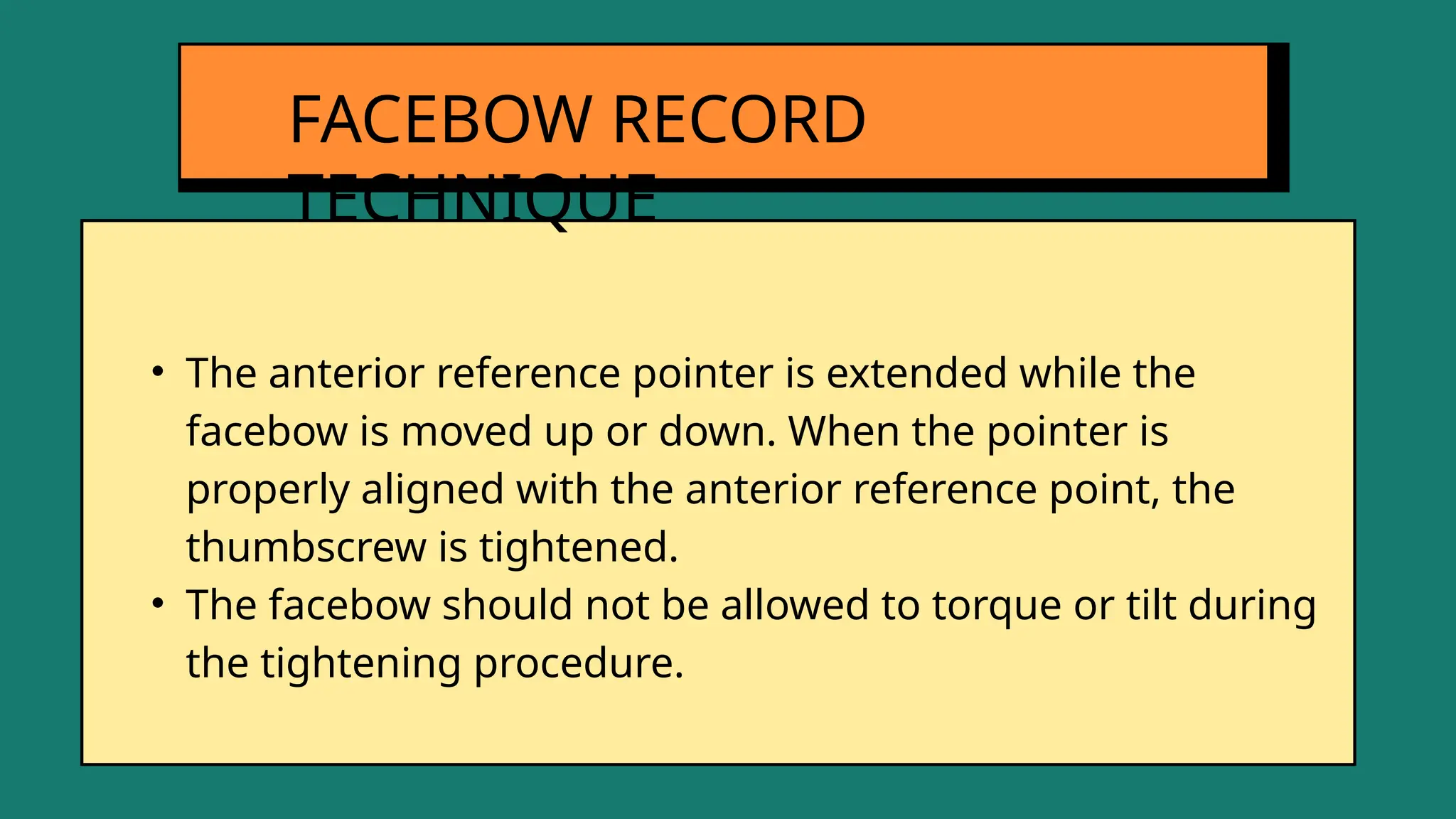 Facebow record, transfer and articulation | PPTX