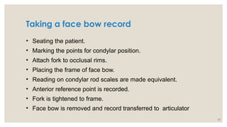 FACEBOW, types, procedures, importance of facebow in Complete dentures ...