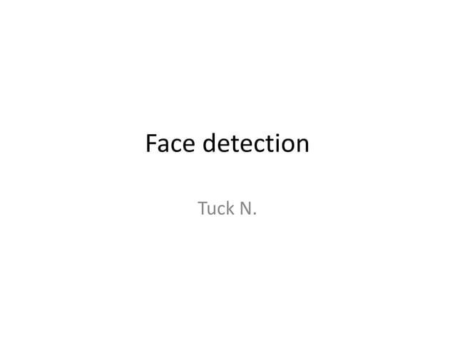 Face detection | PPT