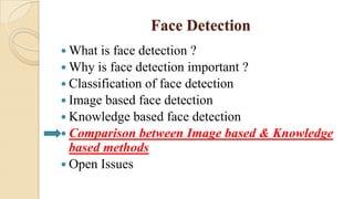 Face detection | PPTX