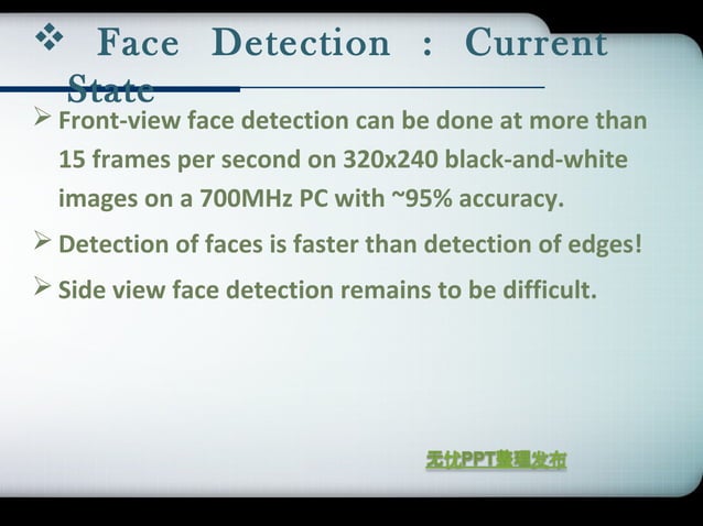 Face Detection Using Template Matching Ppt Graphics Software
