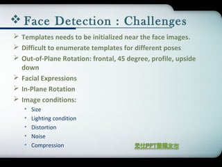 Face detection using template matching | PPT