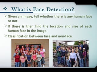 Face detection using template matching | PPT