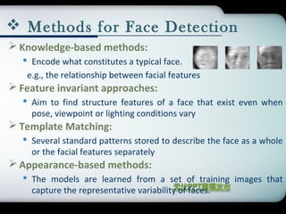 Face detection using template matching | PPT