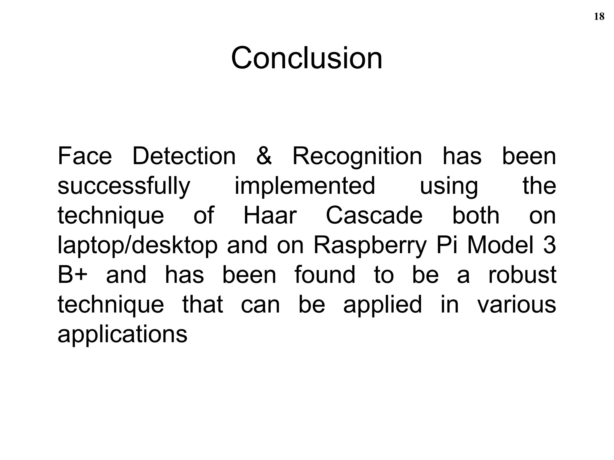 Face detection and recognition | PPTX
