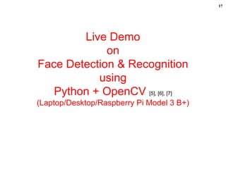 Face detection and recognition | PPTX