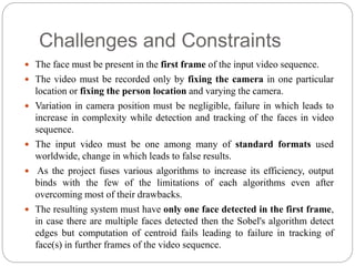 Face detection and tracking in a video sequence | PPTX