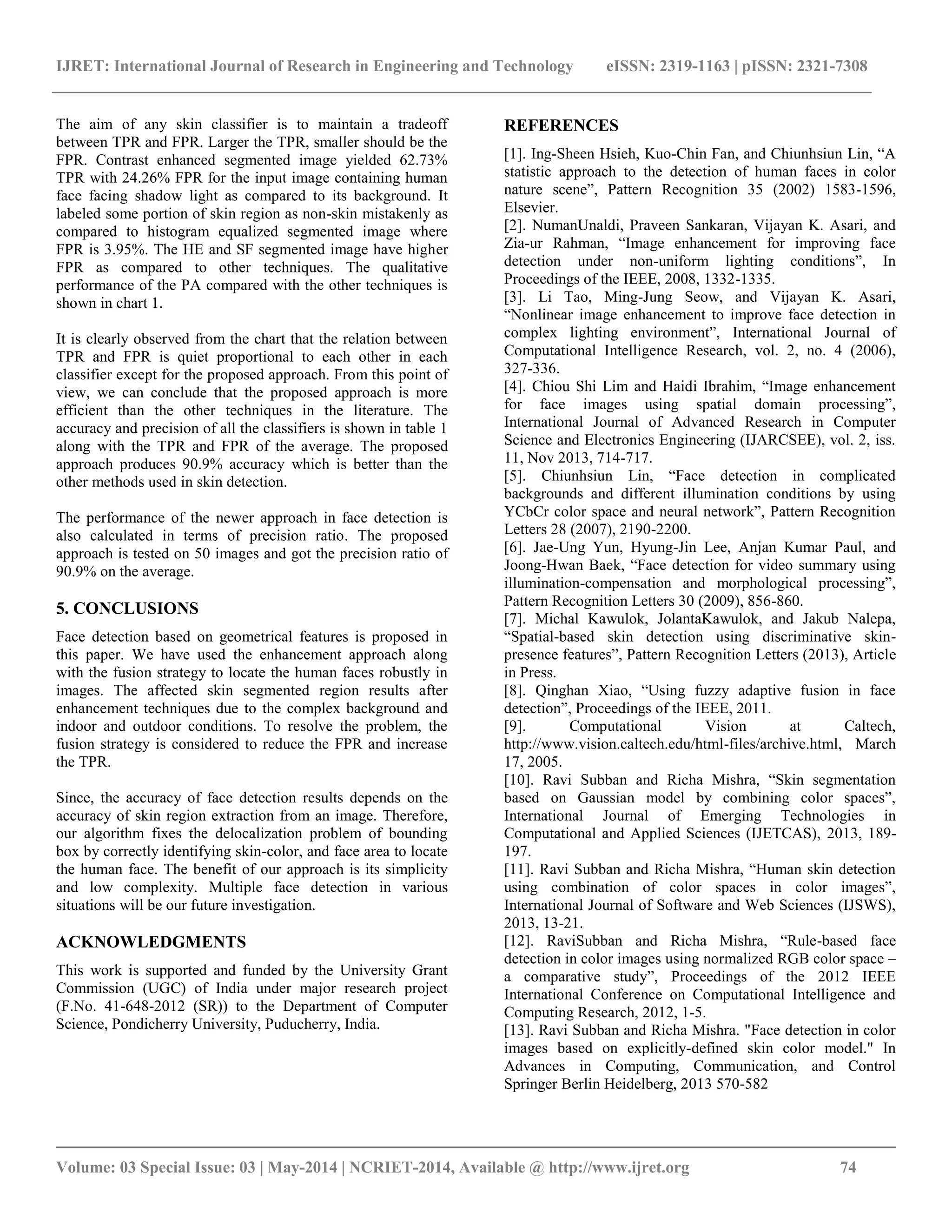 Face detection for video summary using enhancement based fusion strategy | PDF