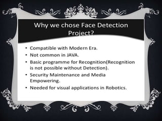 Face detection ppt | PPT