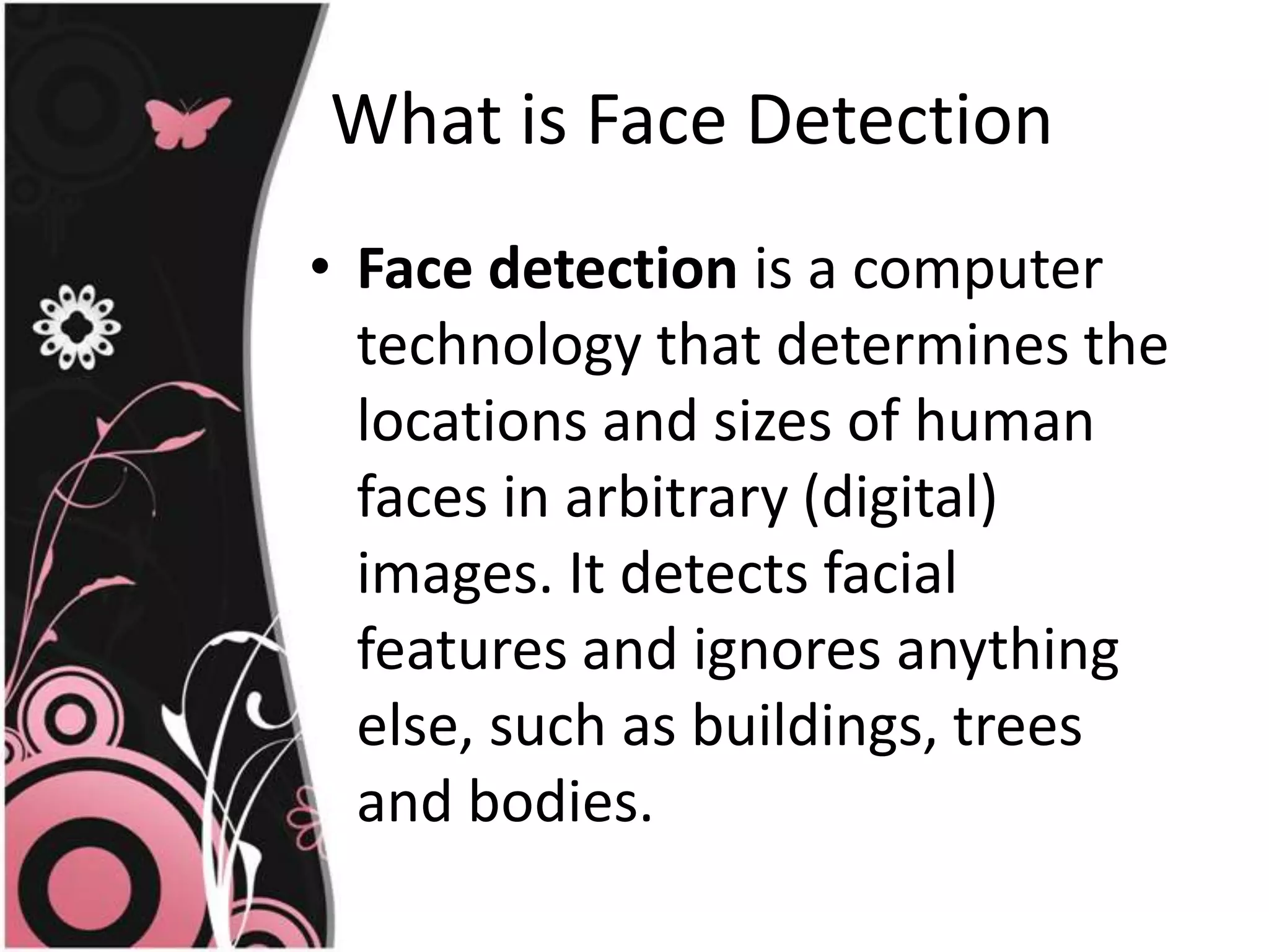 Face detection presentation slide | PPTX