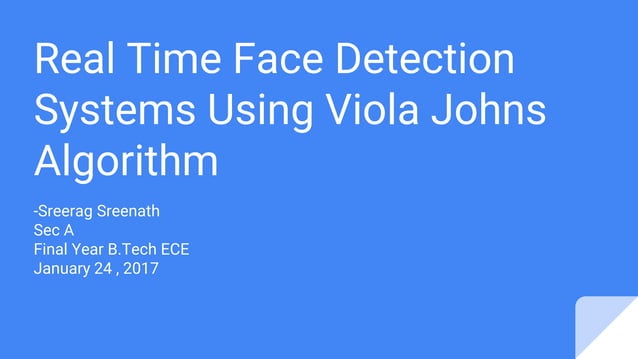 Face Detection System Design Seminar Ppt