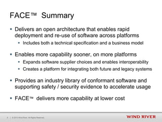 FACE Integration Using Wind River Technology | PPT