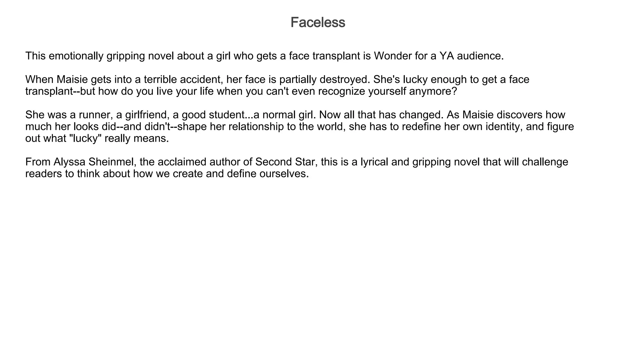 Best Audiobooks Faceless | PPT