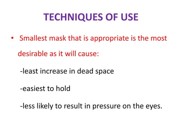 Facemask , oral and nasal airways | PPTX
