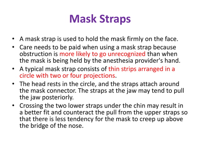 Facemask , oral and nasal airways | PPTX