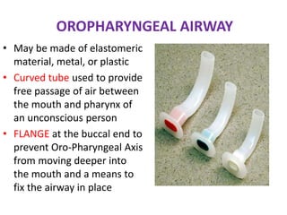Oropharyngeal Airway And Nasopharyngeal Airway