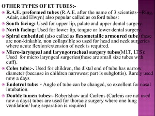 Face mask, airways,et tubes and laryngoscopes | PPTX