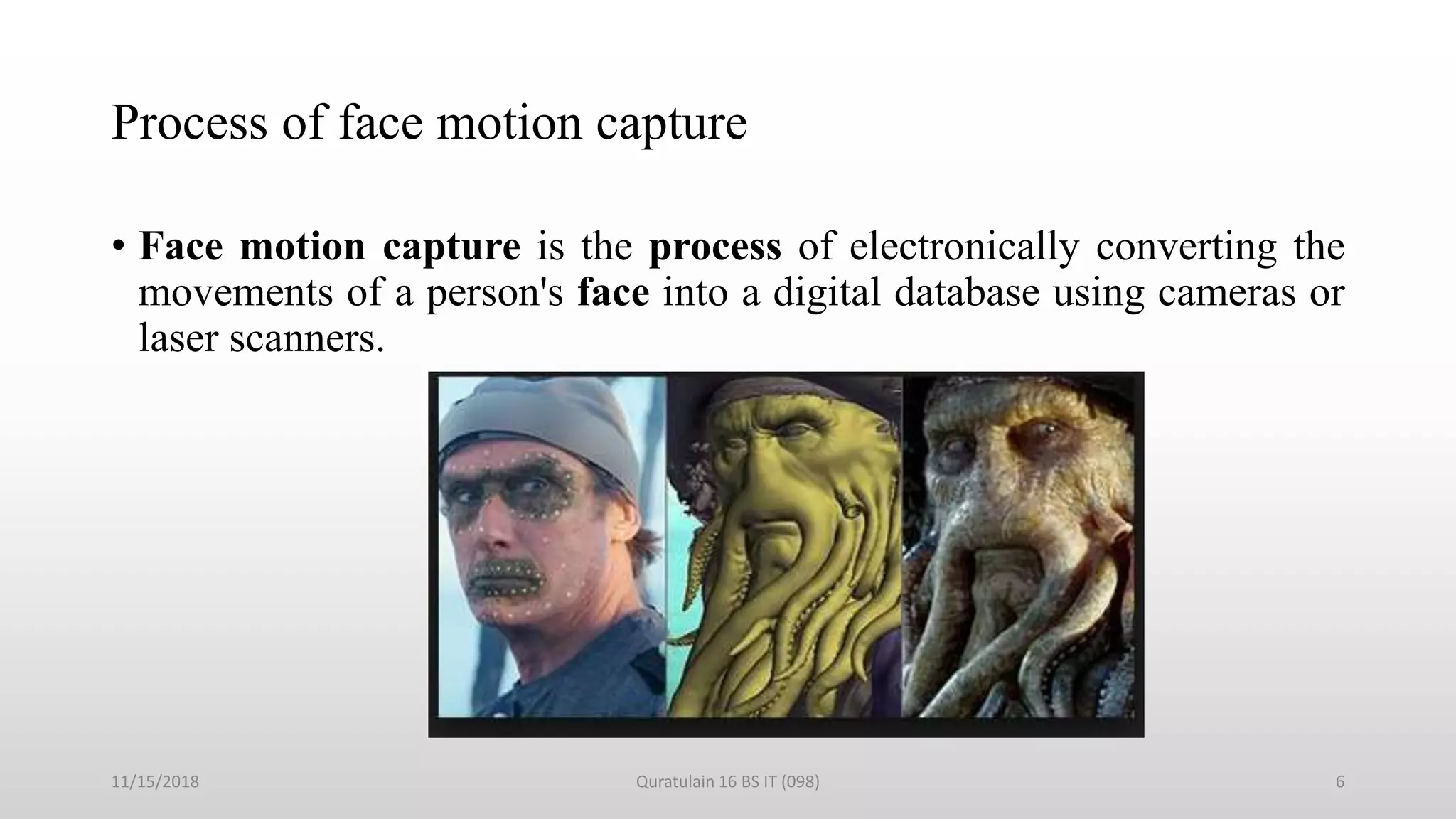 Face motion capture | PPT