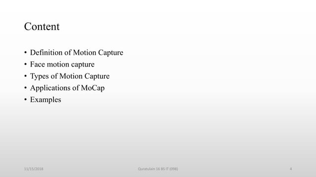 Face motion capture | PPT