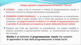 Introduzione al Coding e Pensiero computazionale | PPT