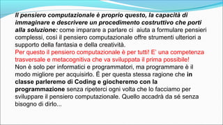 Introduzione al Coding e Pensiero computazionale | PPT