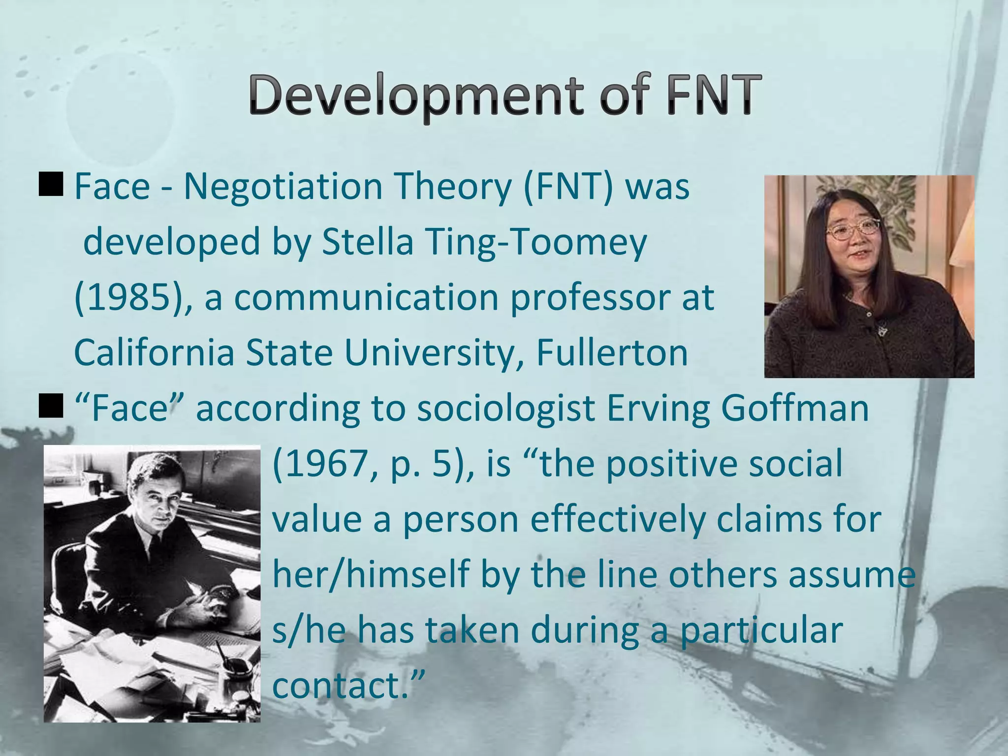 Face negotiation theory | PPTX