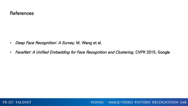 PR 127: FaceNet | PDF