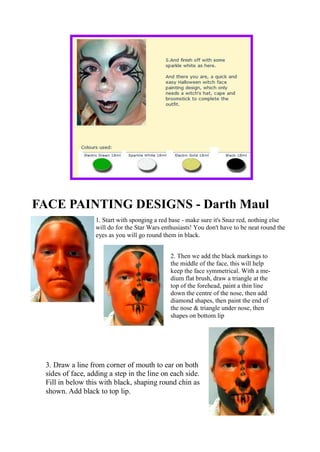 The Crow Face Paint Design