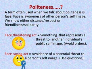 Face & politeness | PPT