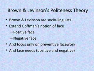Face & politeness | PPT
