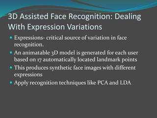 Face Recognition Techniques | PPTX