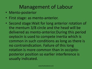 Face Presentation Mentum Posterior