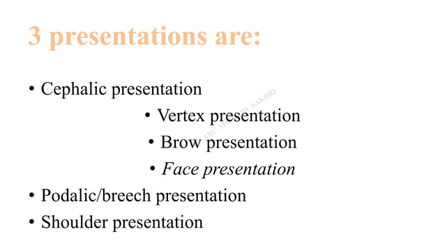 Face Presentation | PPTX | Pregnancy | Reproductive Health